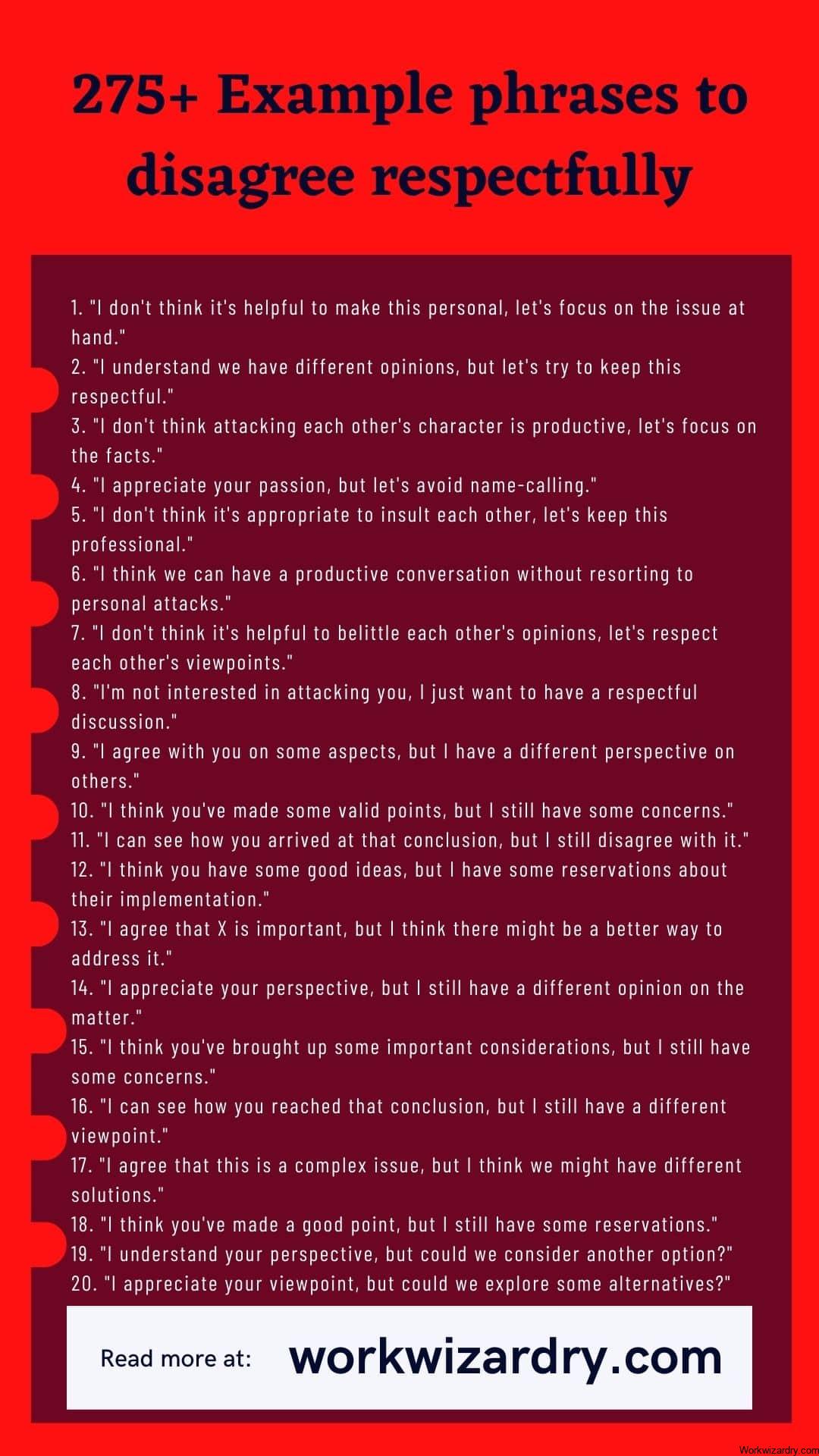 275+ Examples on how to disagree politely phrases in a respectful way ...