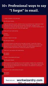 How to say I forgot professionally? at workplace or in email (80 ...