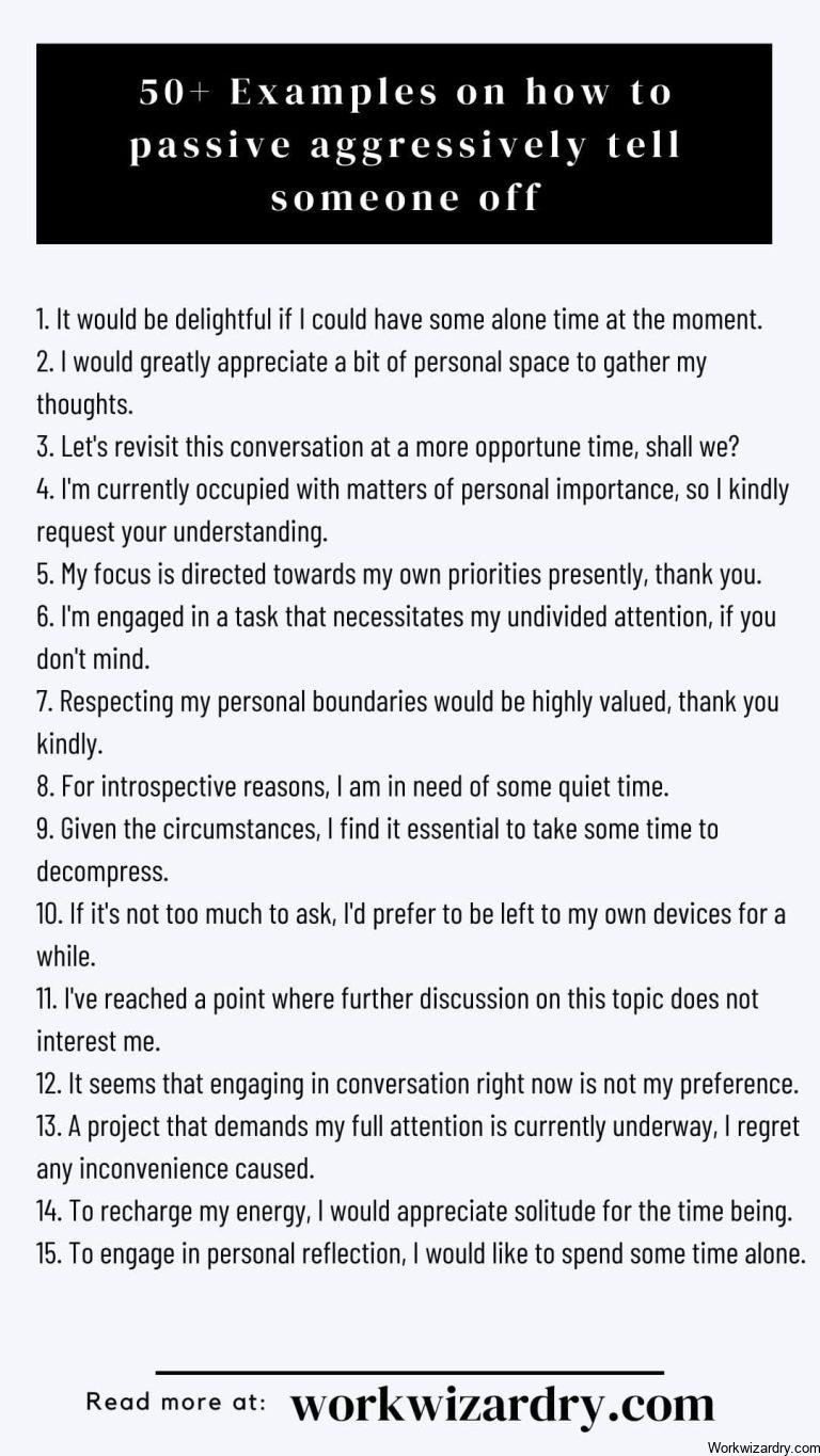 How to passive aggressively tell someone off? (60+ Example phrases with ...