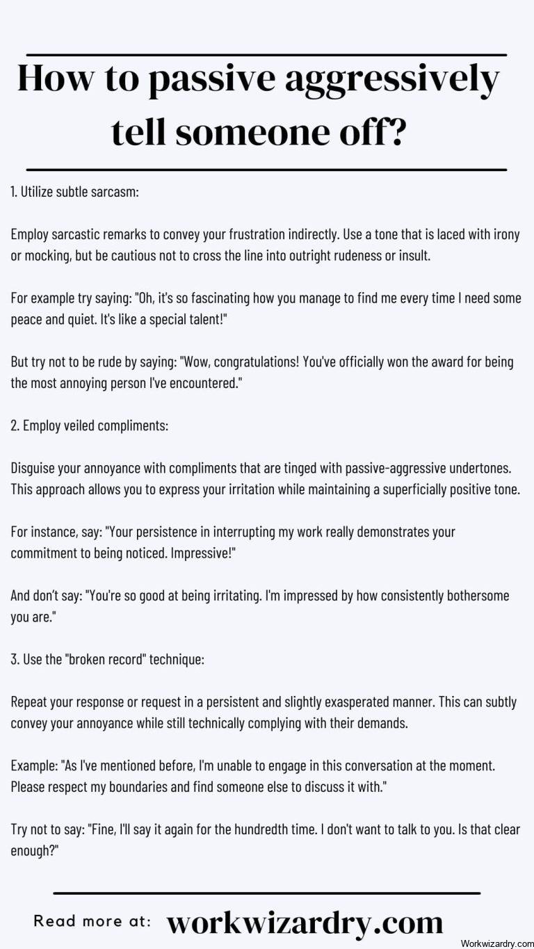 How to passive aggressively tell someone off? (60+ Example phrases with ...