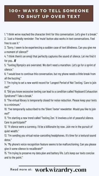 How To Politely Tell Someone To Shut Up? (135 Examples With ...