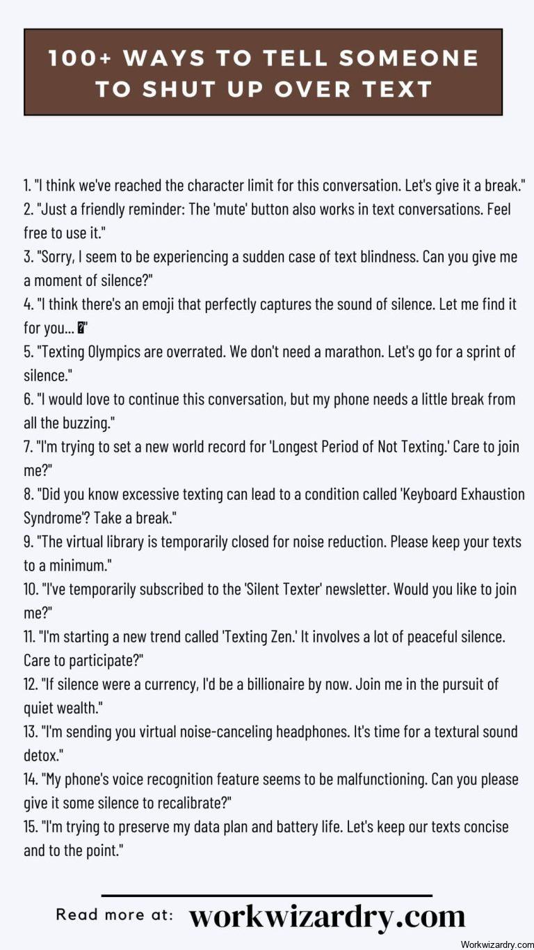 How To Politely Tell Someone To Shut Up? (135 Examples With ...