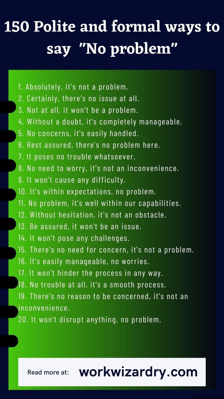 How To Say No Problem Professionally? (160 Examples, Synonyms, Meaning ...