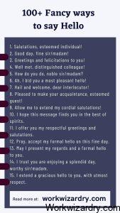 500 Formal And Informal Ways To Say Hello - Work Wizardry