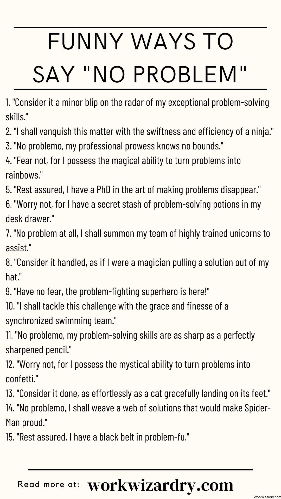 400 Other ways to say no problem (professional and informal) - Work ...