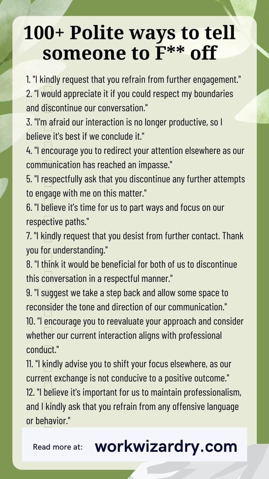 How To Tell Someone Off In A Professional Way? (125 Example Phrases For ...