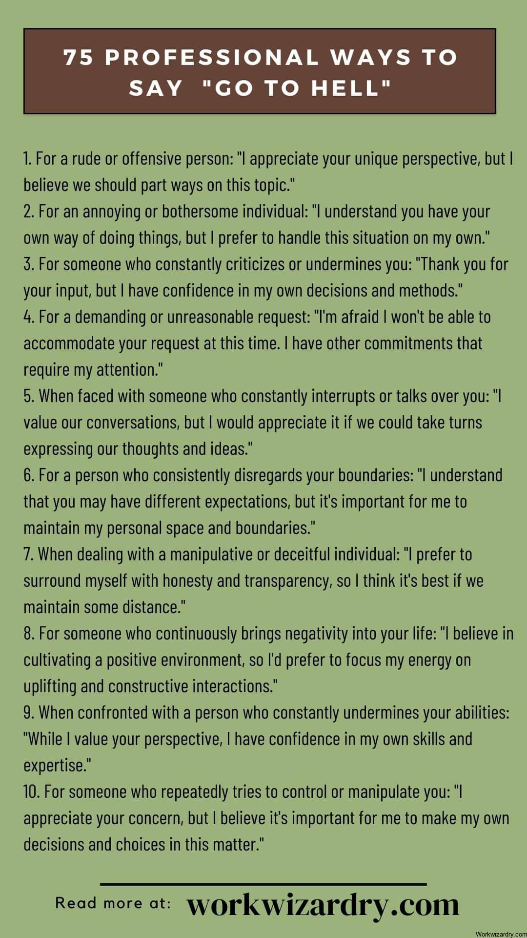How To Professionally Say Go To Hell? (75+ Examples And Tips) - Work ...
