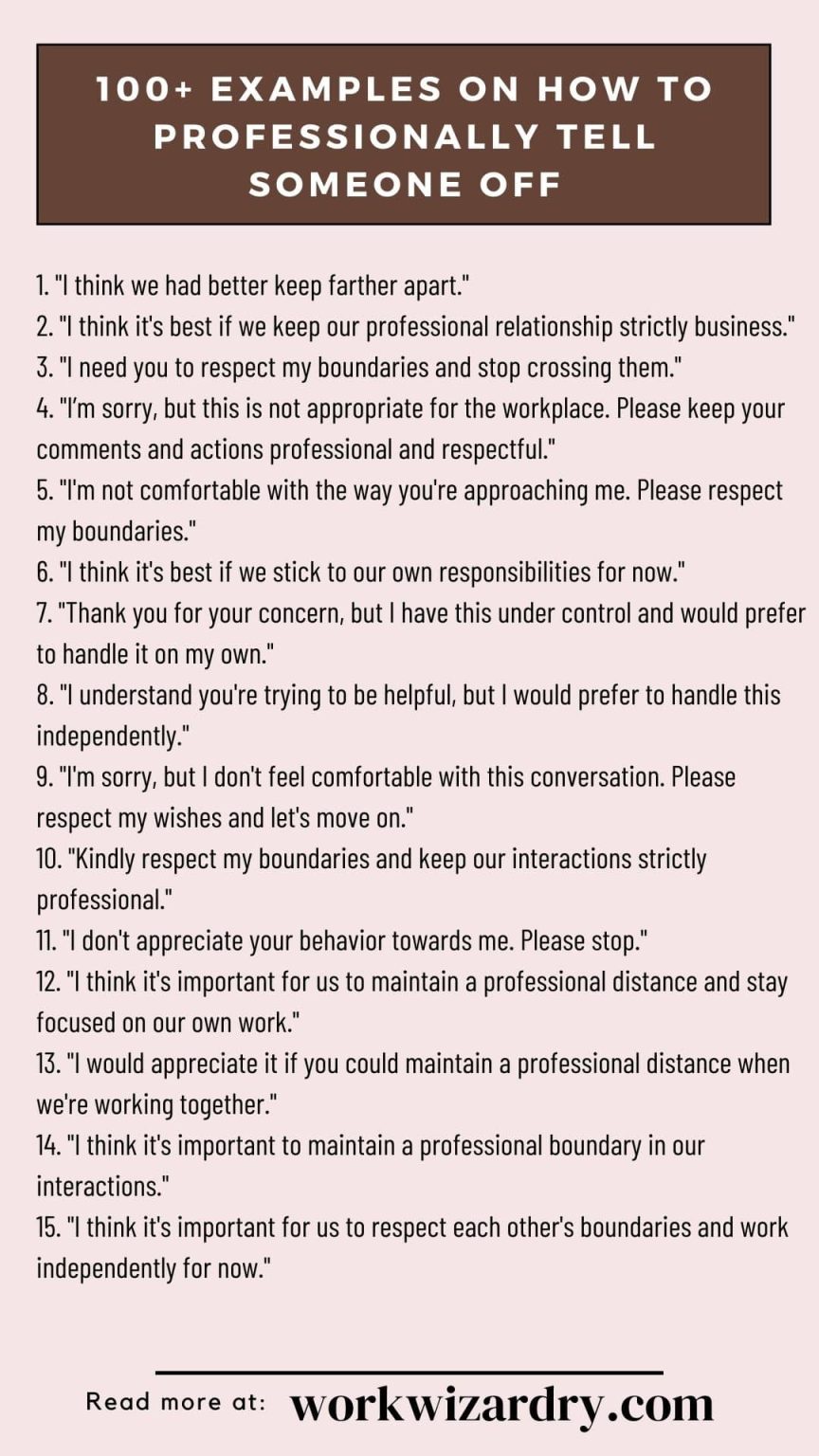 How to tell someone off in a professional way? (125 Example phrases for ...