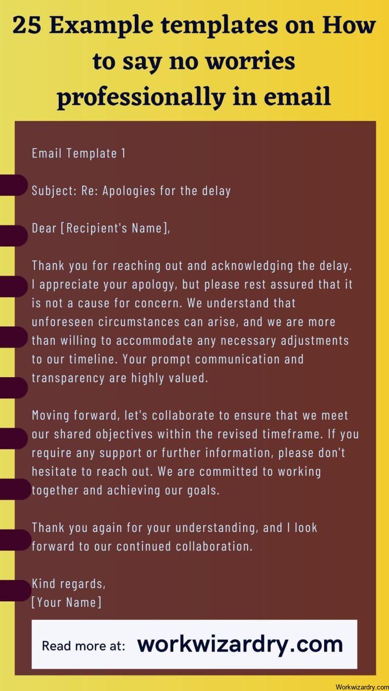 How to say no worries professionally in email? (25 Example email ...
