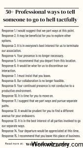 How to professionally say go to hell? (75+ Examples and tips) - Work ...
