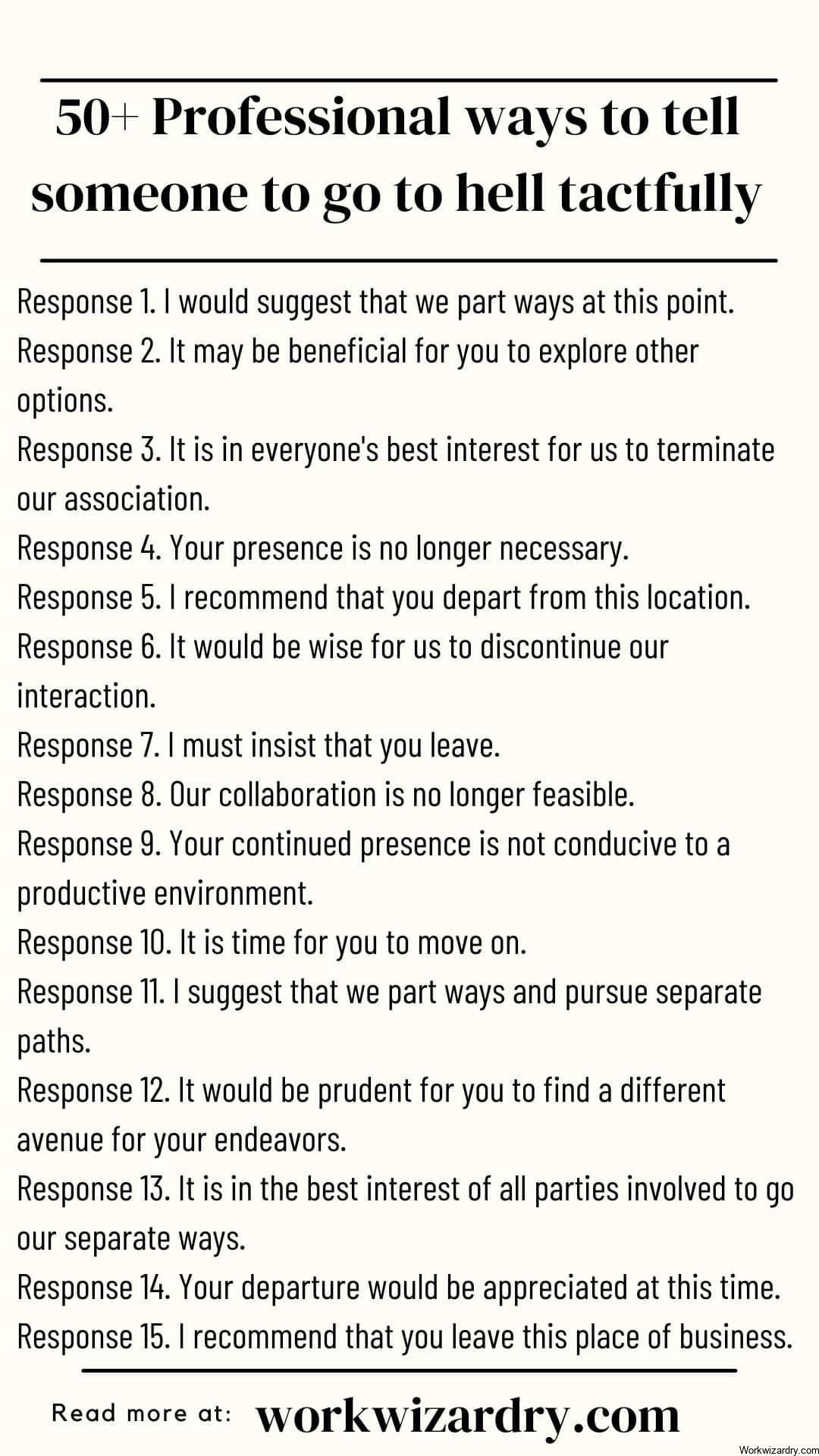 How to professionally say go to hell? (75+ Examples and tips) - Work ...