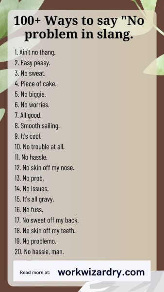 400 Professional Ways To Say No Problem - Work Wizardry