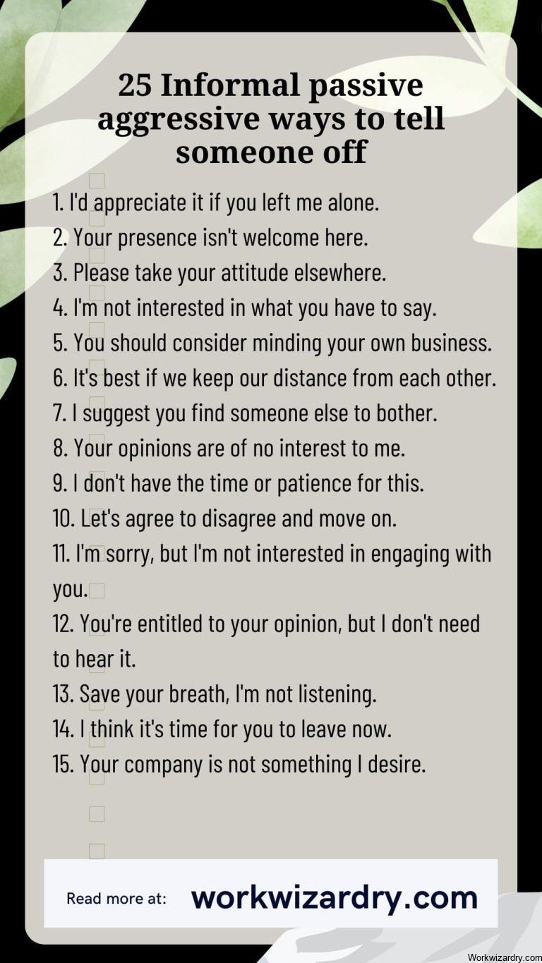 How to passive aggressively tell someone off? (60+ Example phrases with ...