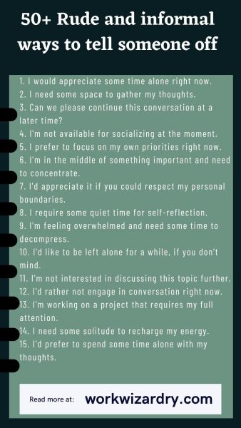 100 Classy Way For How To Tell Off Someone Politely - Work Wizardry