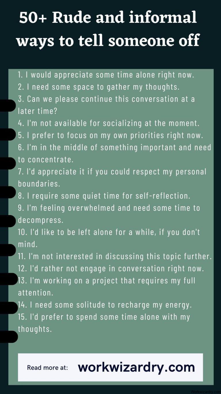 100 Classy way to tell someone off - Work Wizardry