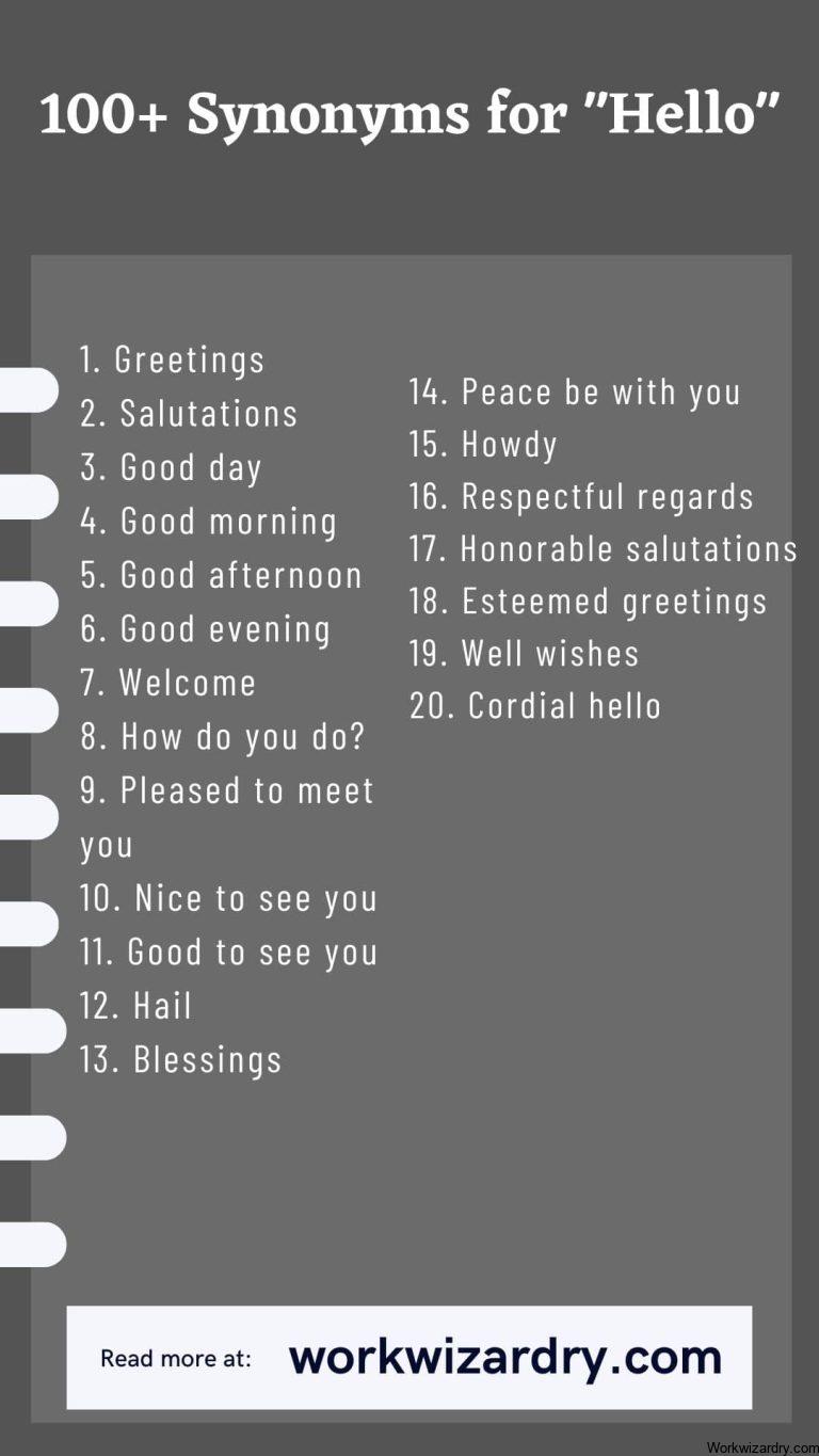 500 Formal And Informal Ways To Say Hello - Work Wizardry