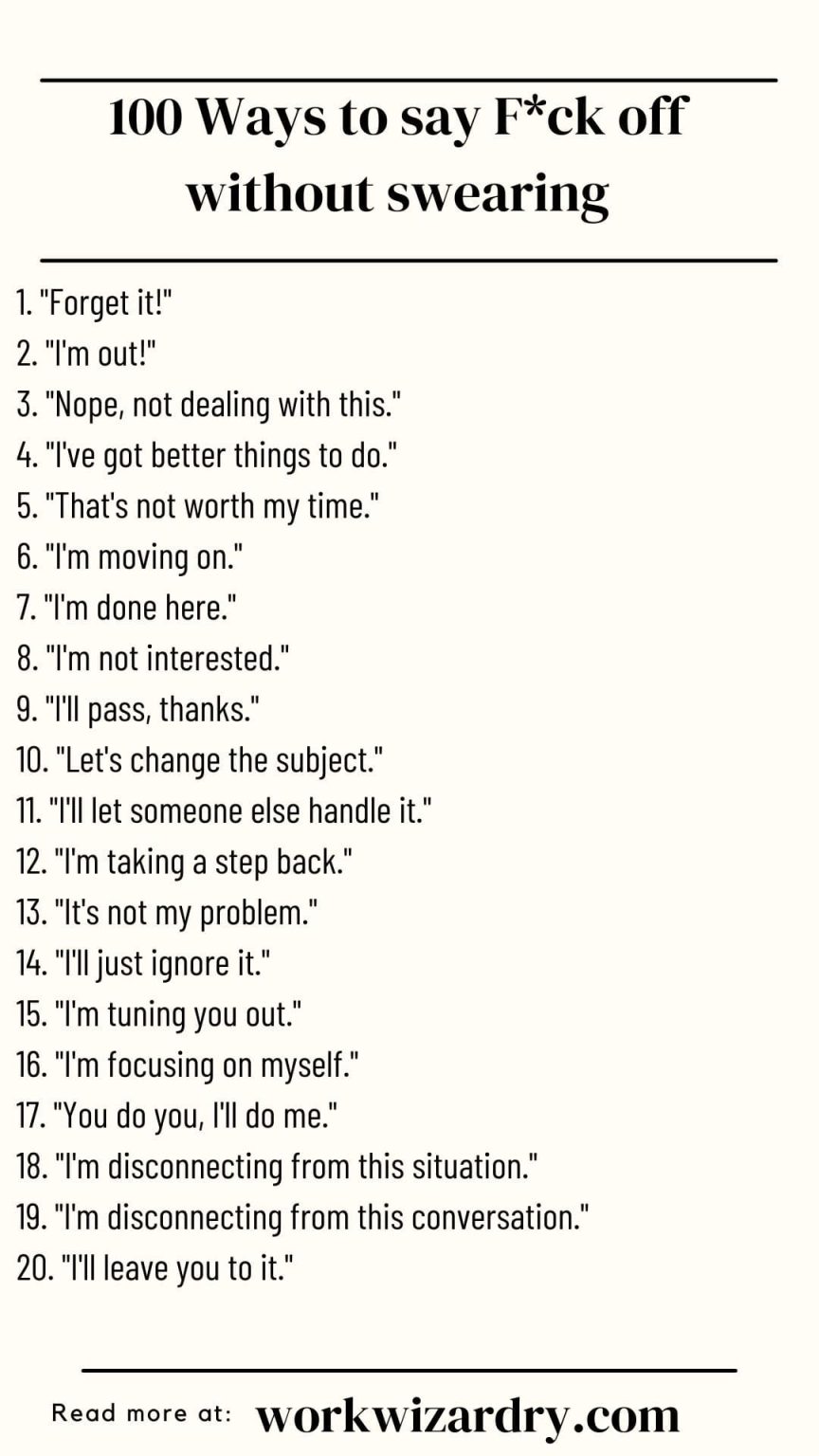 How To Say Buzz Off In A Professional Way: 100 Examples And Tips - Work ...