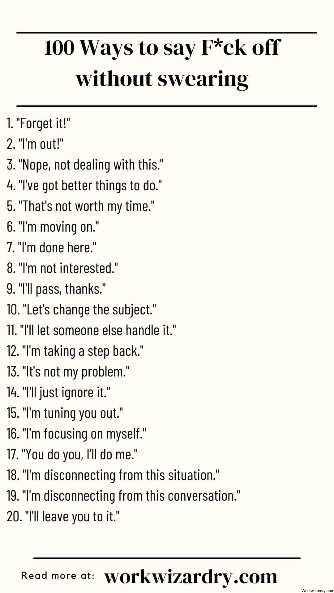 How To Say Buzz Off In A Professional Way: 100 Examples And Tips - Work ...