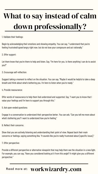 What To Say To Calm Someone Down Professionally: 100+ Examples - Work ...