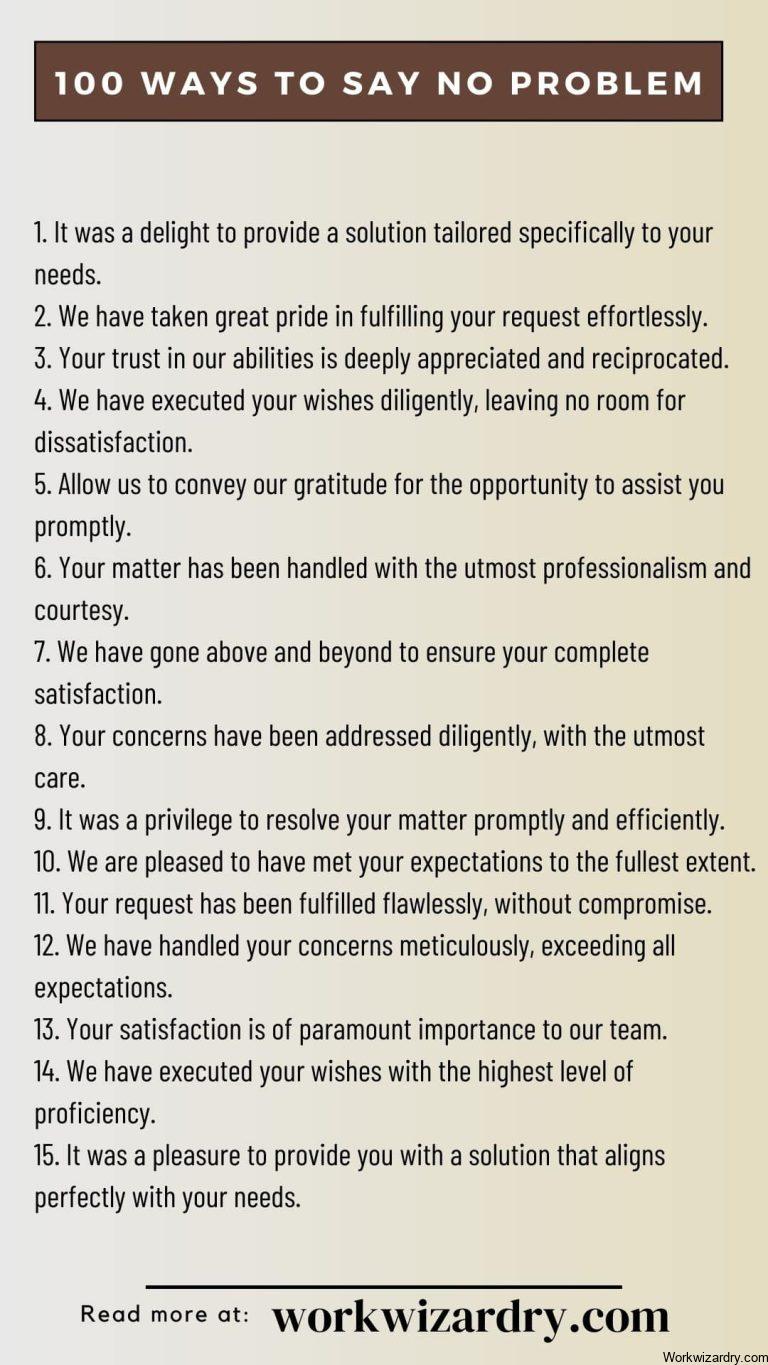 What to say instead of no problem? 100 synonyms and example phrases to ...