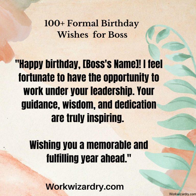 105 Formal birthday wishes for colleagues, boss, employees, managers ...