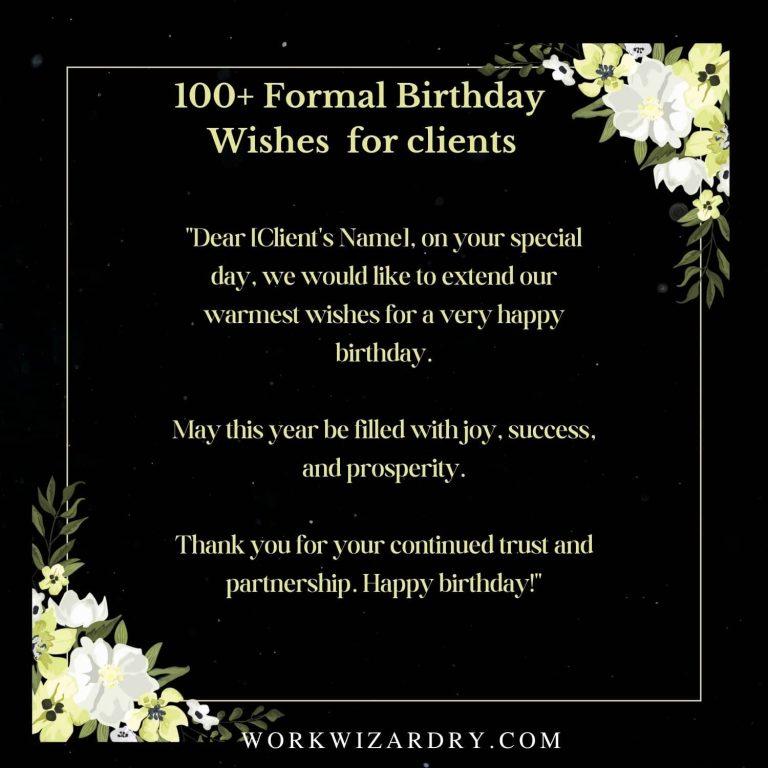 105 Formal birthday wishes for colleagues, boss, employees, managers ...