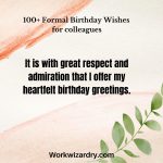 Formal Happy Birthday Message: 105 Wishes For Colleagues, Boss ...
