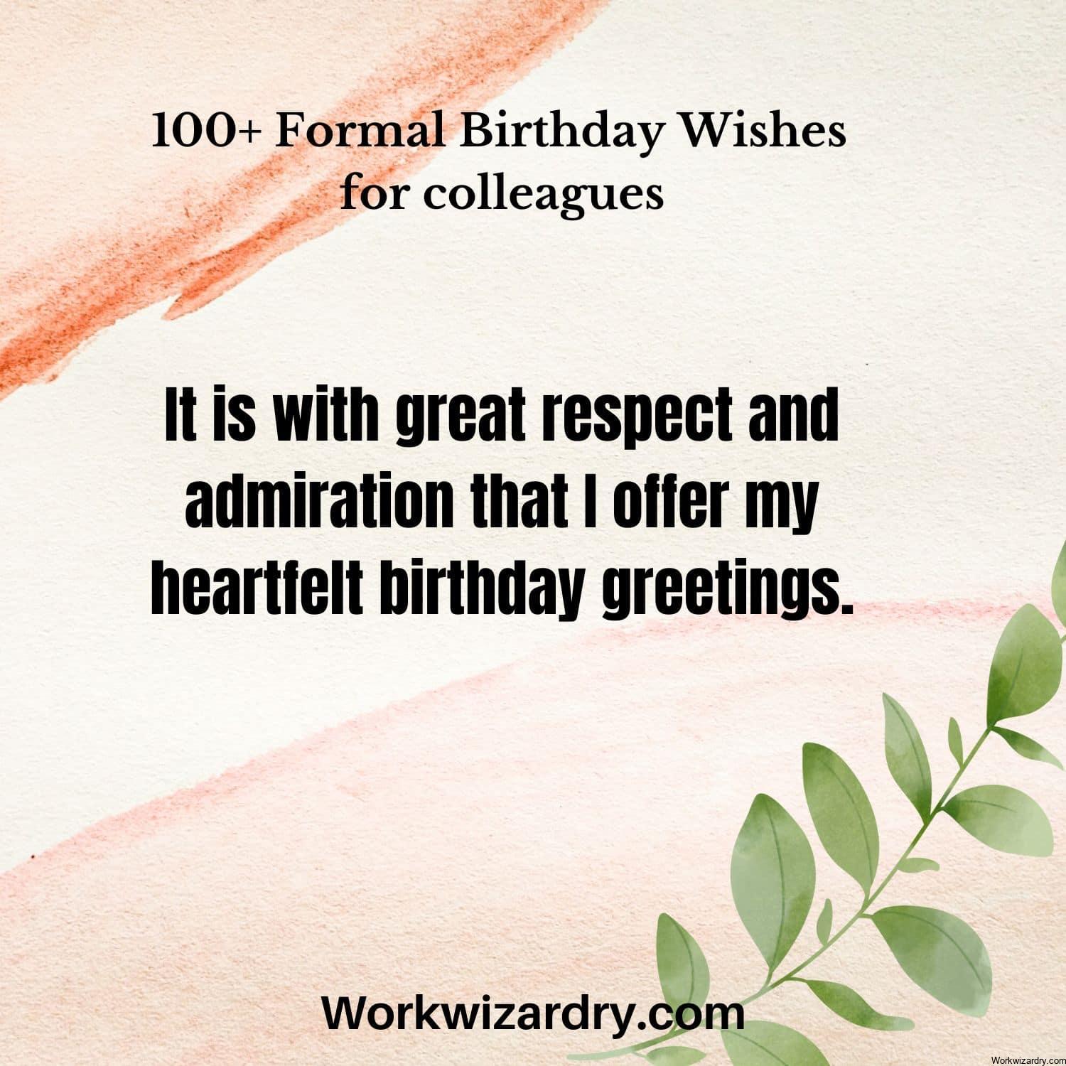 105 Formal birthday wishes for colleagues, boss, employees, managers ...