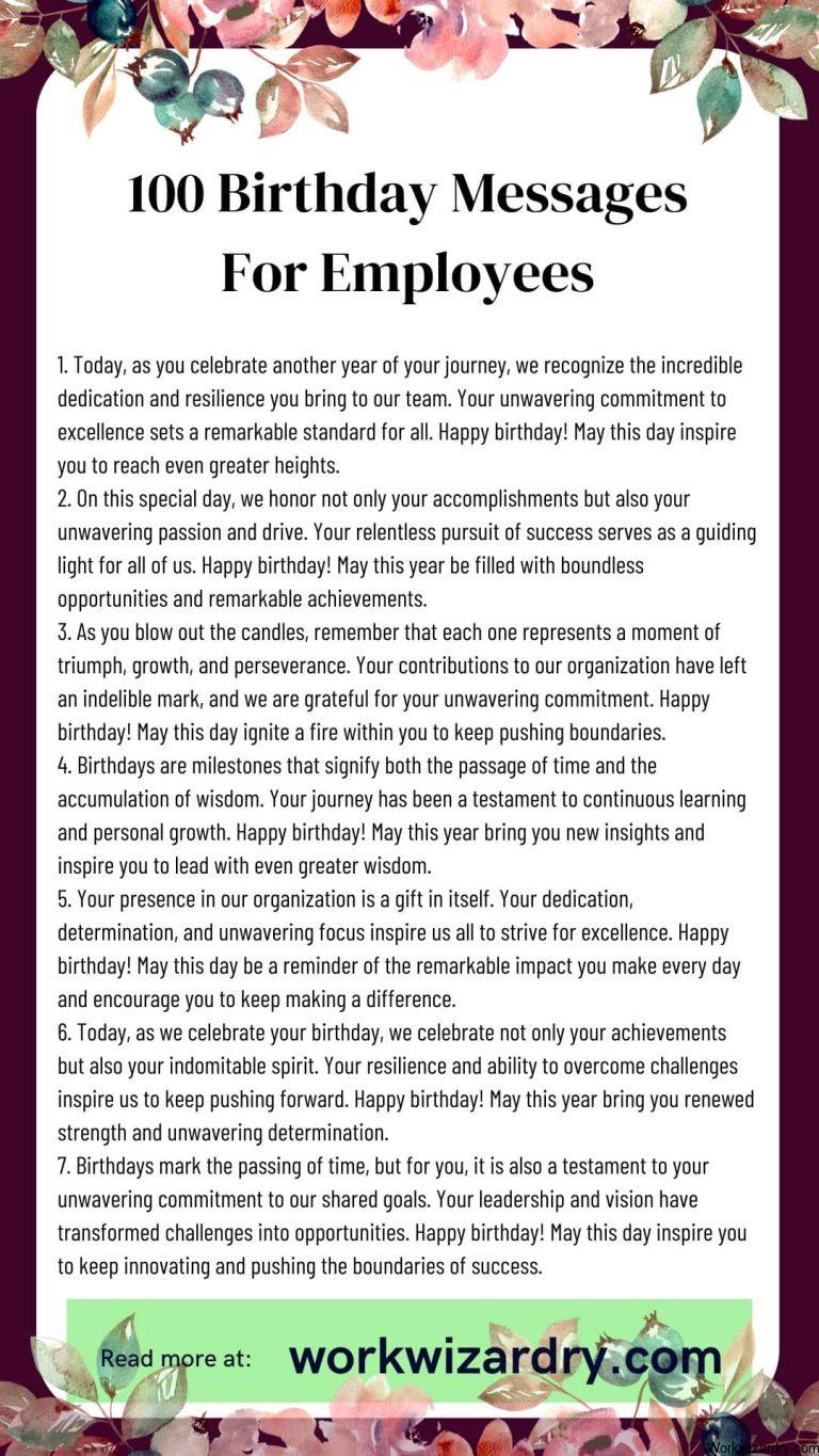 Bosses are obsessed with these 100 Birthday messages for employees ...