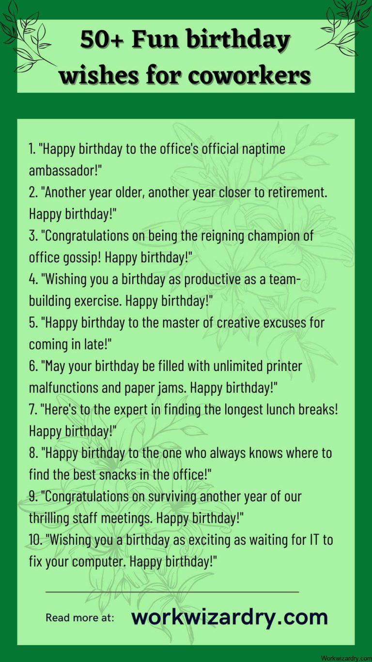 50+ Fun Ways To Say Happy Birthday At Workplace For Coworkers ...