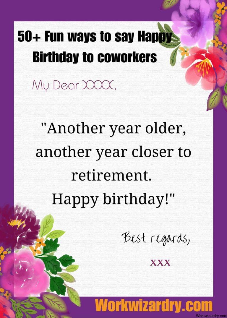 50+ Fun Ways To Say Happy Birthday At Workplace For Coworkers ...