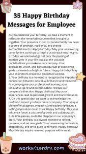 35 Very Thoughtful Happy Birthday Messages For Employee - Work Wizardry