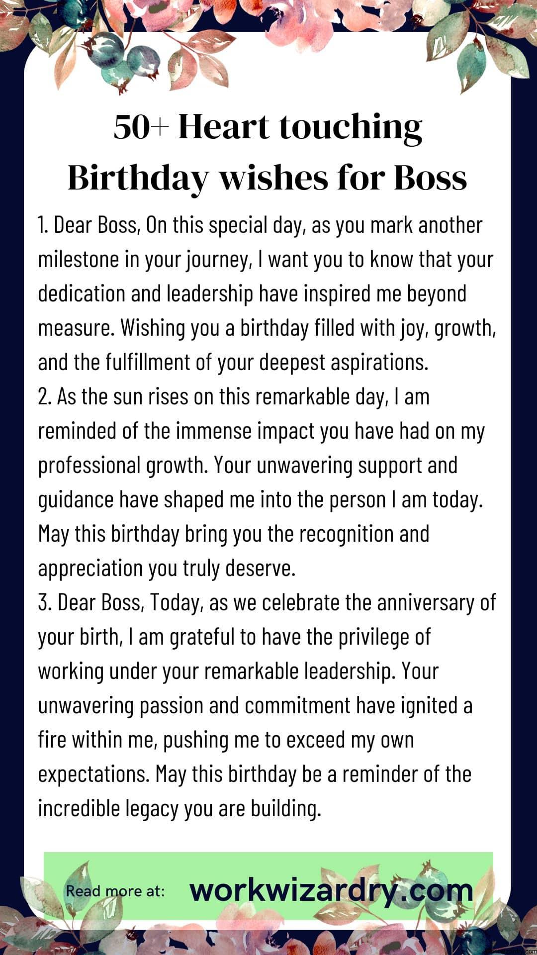 70 Heart touching birthday wishes for colleague, Boss, coworker ...