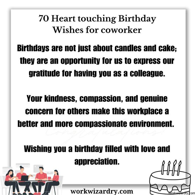 70 Heart touching birthday wishes for colleague, Boss, coworker ...