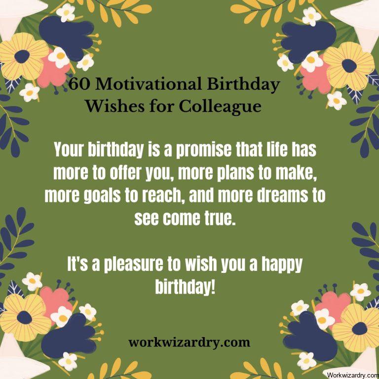 60 Motivational Birthday Wishes For Colleague, Coworker, Employee Or ...