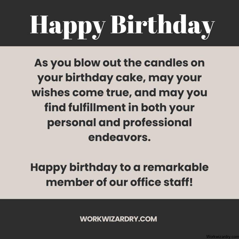 250+ Birthday Wishes For Employee (Your ultimate list for 2023) - Work ...