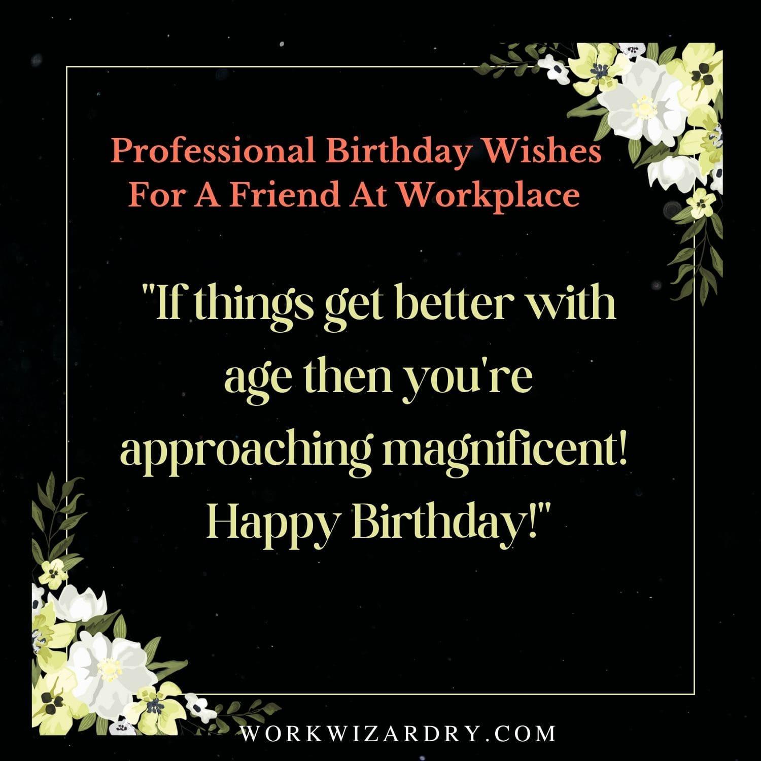 50 Professional Birthday Wishes For A Friend At The Workplace Or Office ...