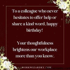 60 Simple Birthday Wishes For Colleague - Work Wizardry