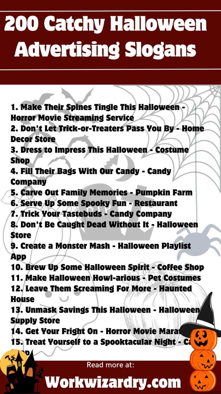 200 Halloween Advertising Slogans To Haunt Your Potential Customers ...