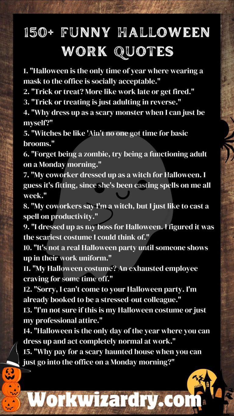 150+ Halloween Work Quotes to BOO-st your workplace spirit - Work Wizardry