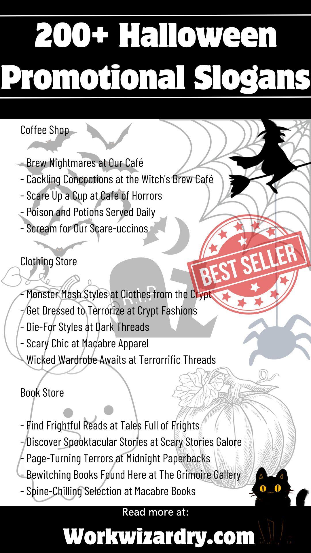 220 Halloween Promotion Slogans To Skyrocket Your Monstrous Profits ...