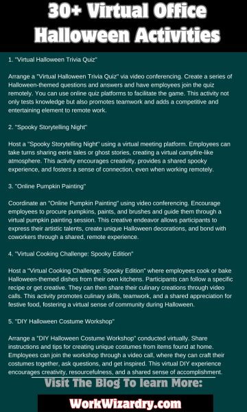 70+ Office Halloween Activities For The Workplace (Virtual, Party, Or ...