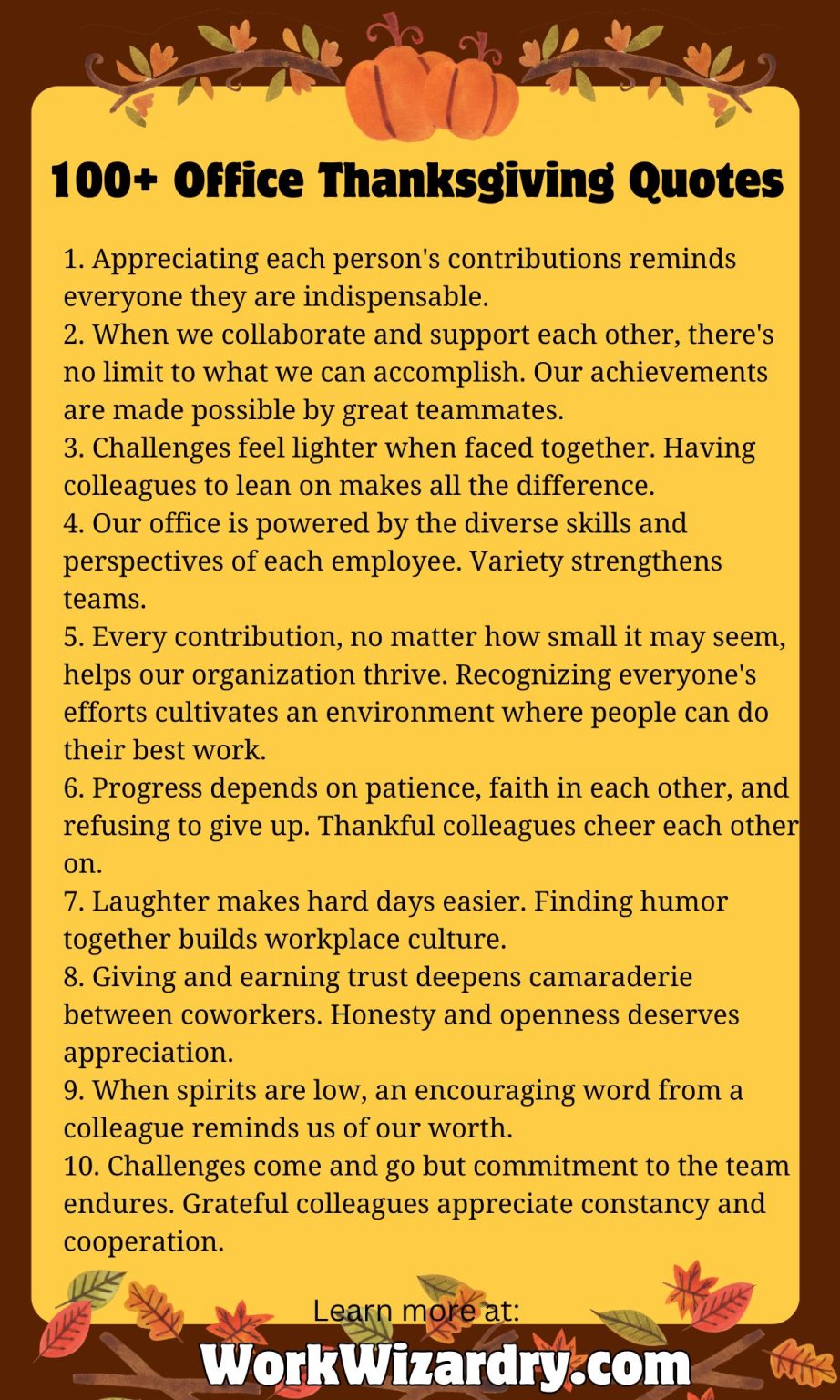 80 Inspirational Thanksgiving Work Quotes To Elevate Your Team's Spirit ...