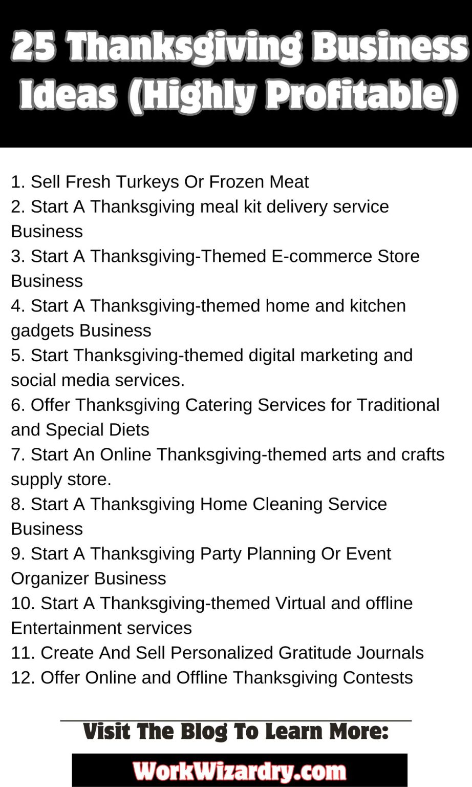 25 Highly Profitable Thanksgiving Business Ideas You Can Start In 2023 ...