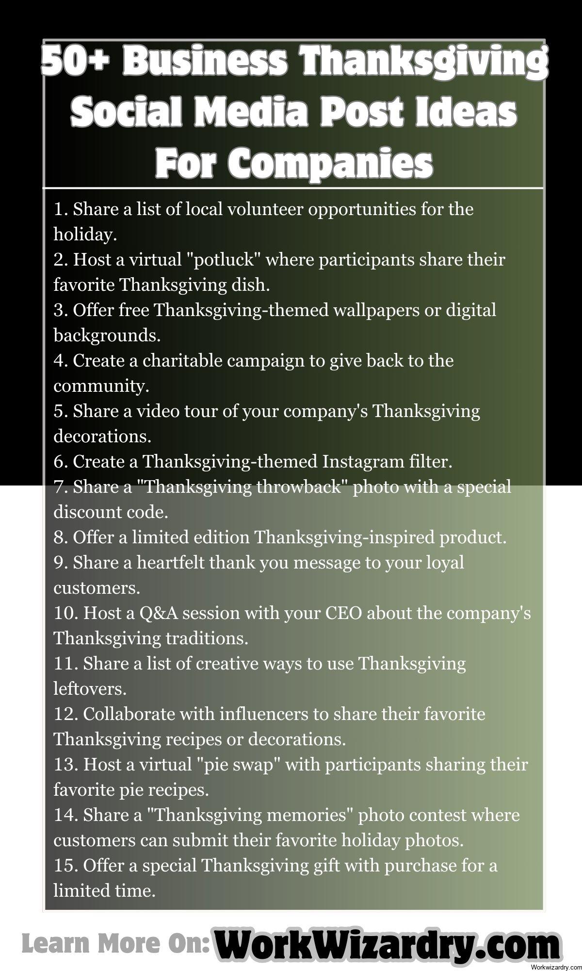 50 Thanksgiving social media post ideas for companies, businesses, and ...
