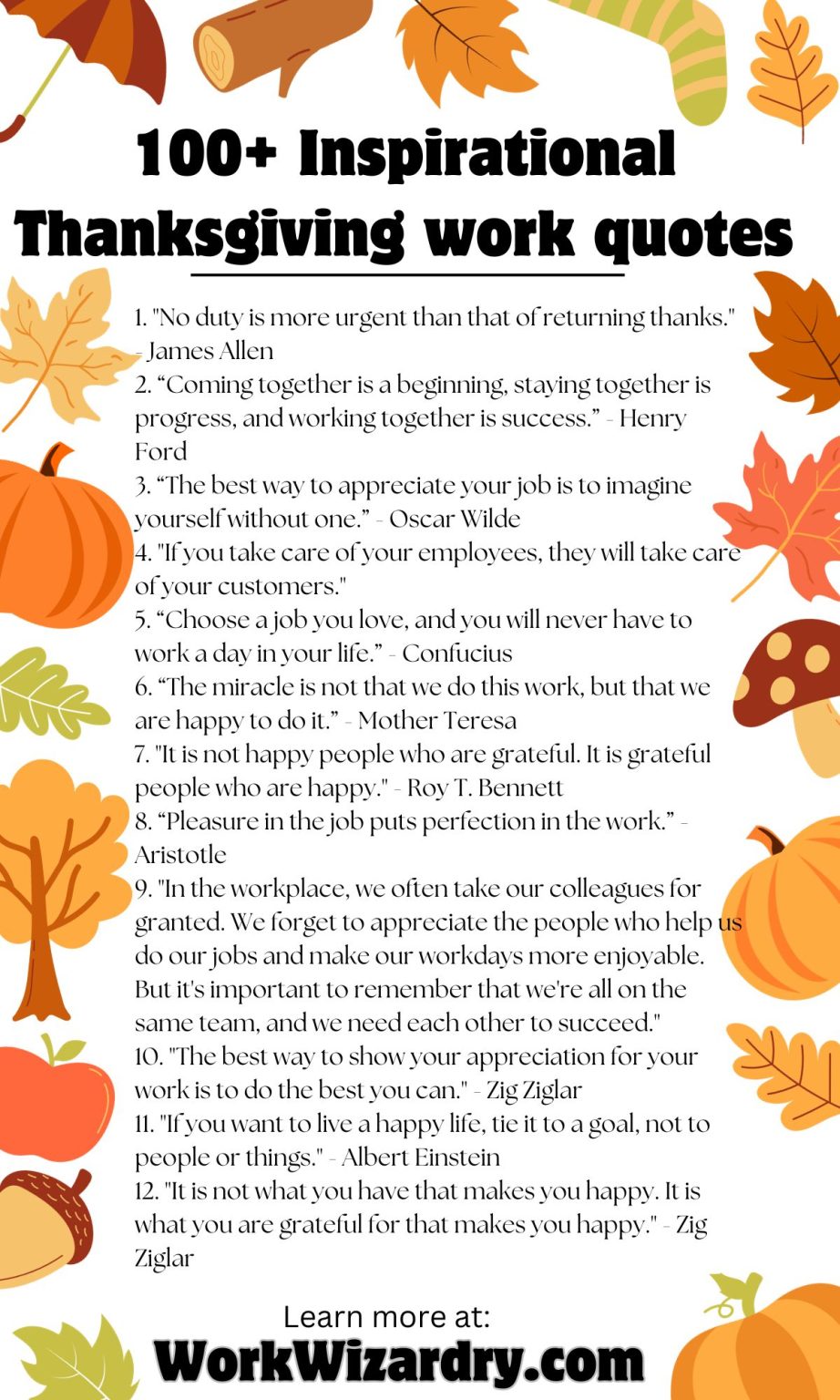 80 Inspirational Thanksgiving Work Quotes To Elevate Your Team's Spirit ...