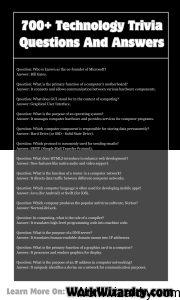 700+ Technology Trivia Questions And Answers To Test Your Coworkers ...