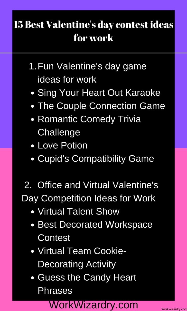 15 Best Valentine's day contest ideas for work - Work Wizardry