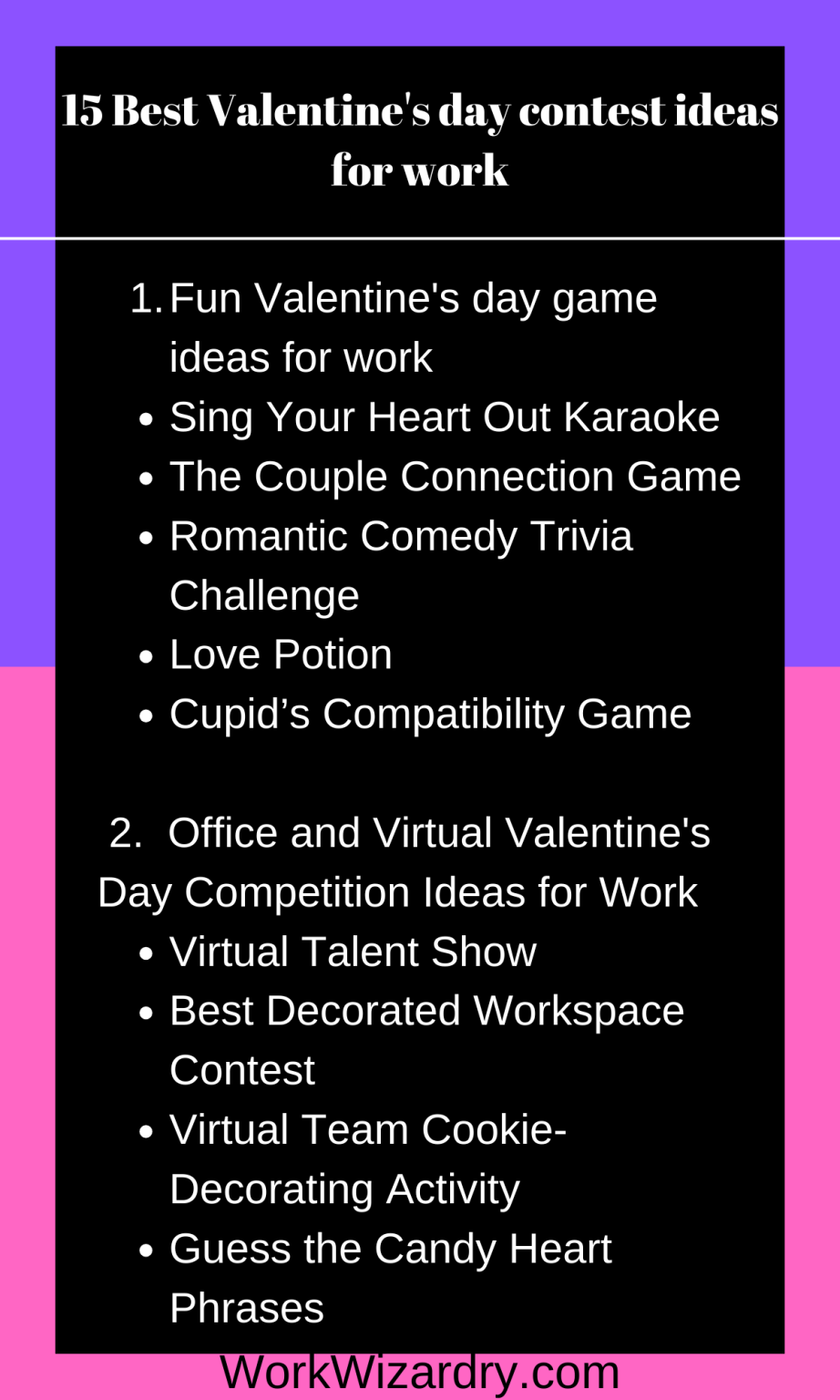 15 Best Valentine's Day Contest Ideas For Work - Work Wizardry