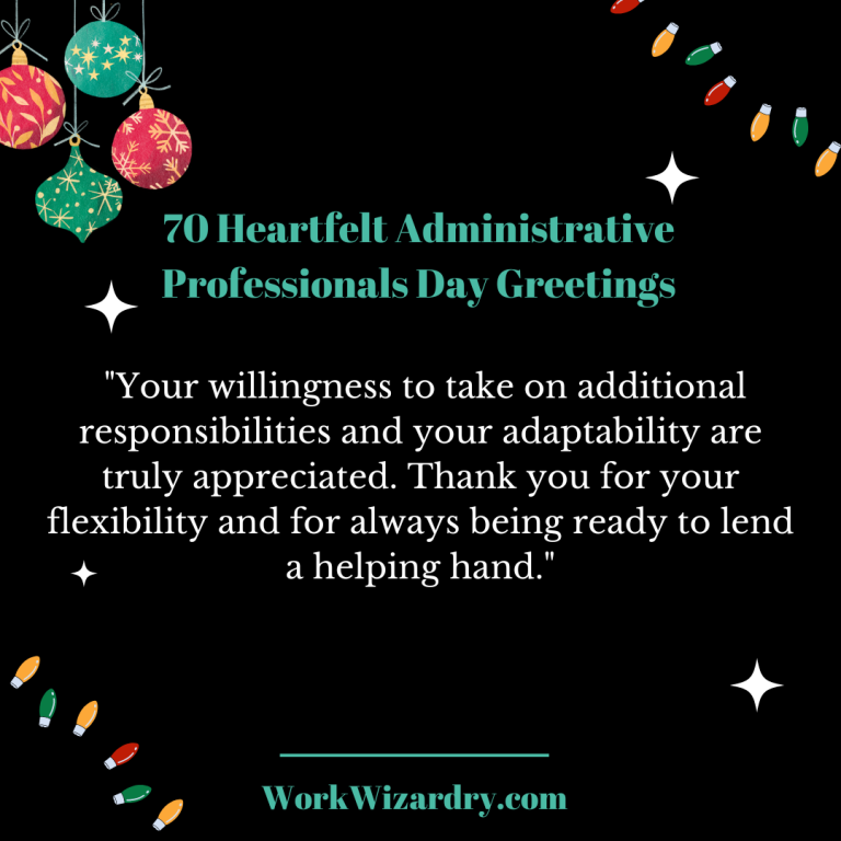 70 Heartfelt Administrative Professionals Day Greetings - Work Wizardry